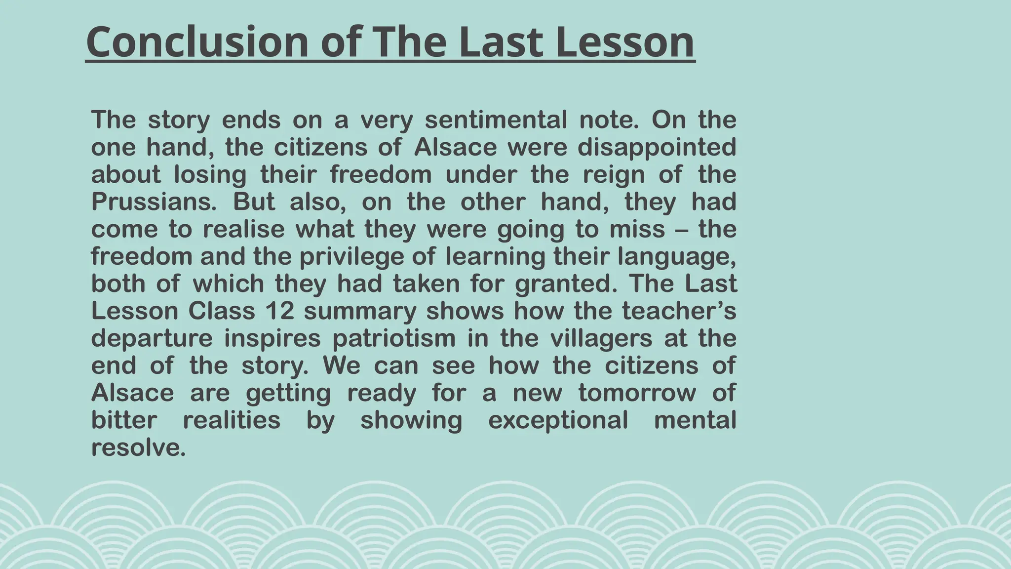 THE LAST LESSON.pptx class 12 English textbook chapter | PPTX