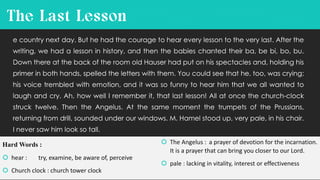 THE LAST LESSON explanation with Hardwords .pdf