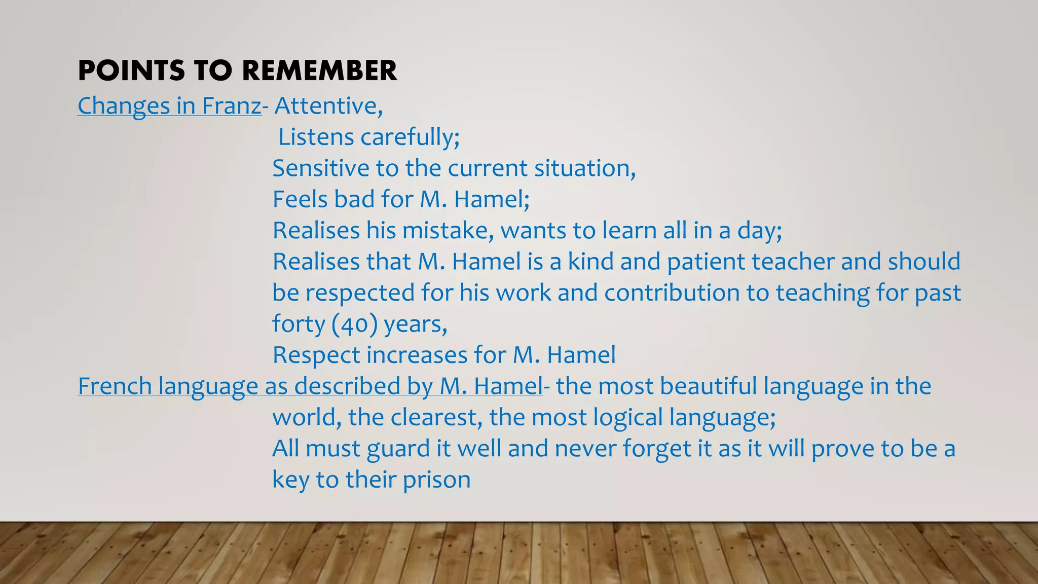 THE LAST LESSON by Alphonse Daudet (for class 12) | PPTX