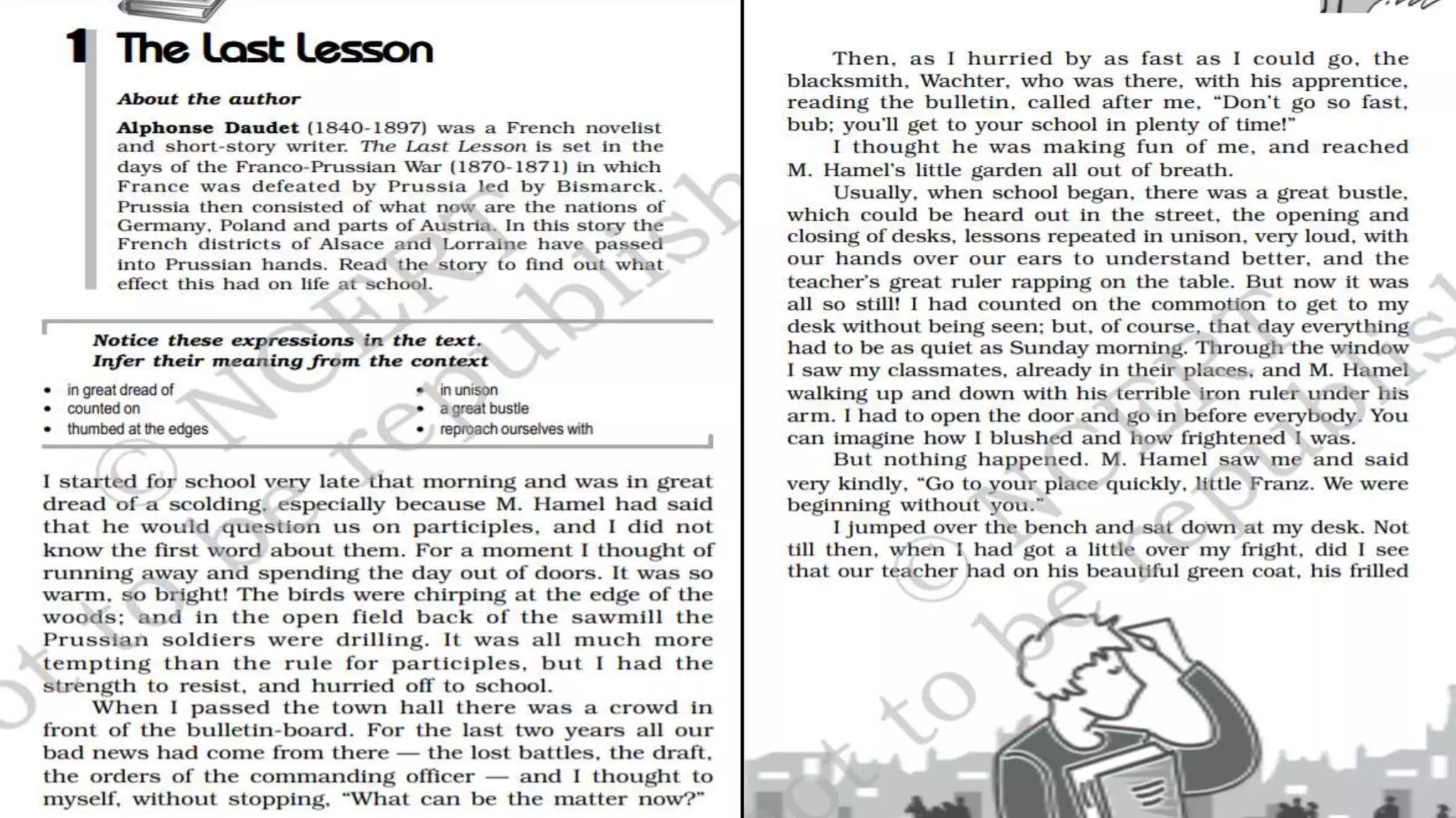 THE LAST LESSON by Alphonse Daudet (for class 12) | PPTX