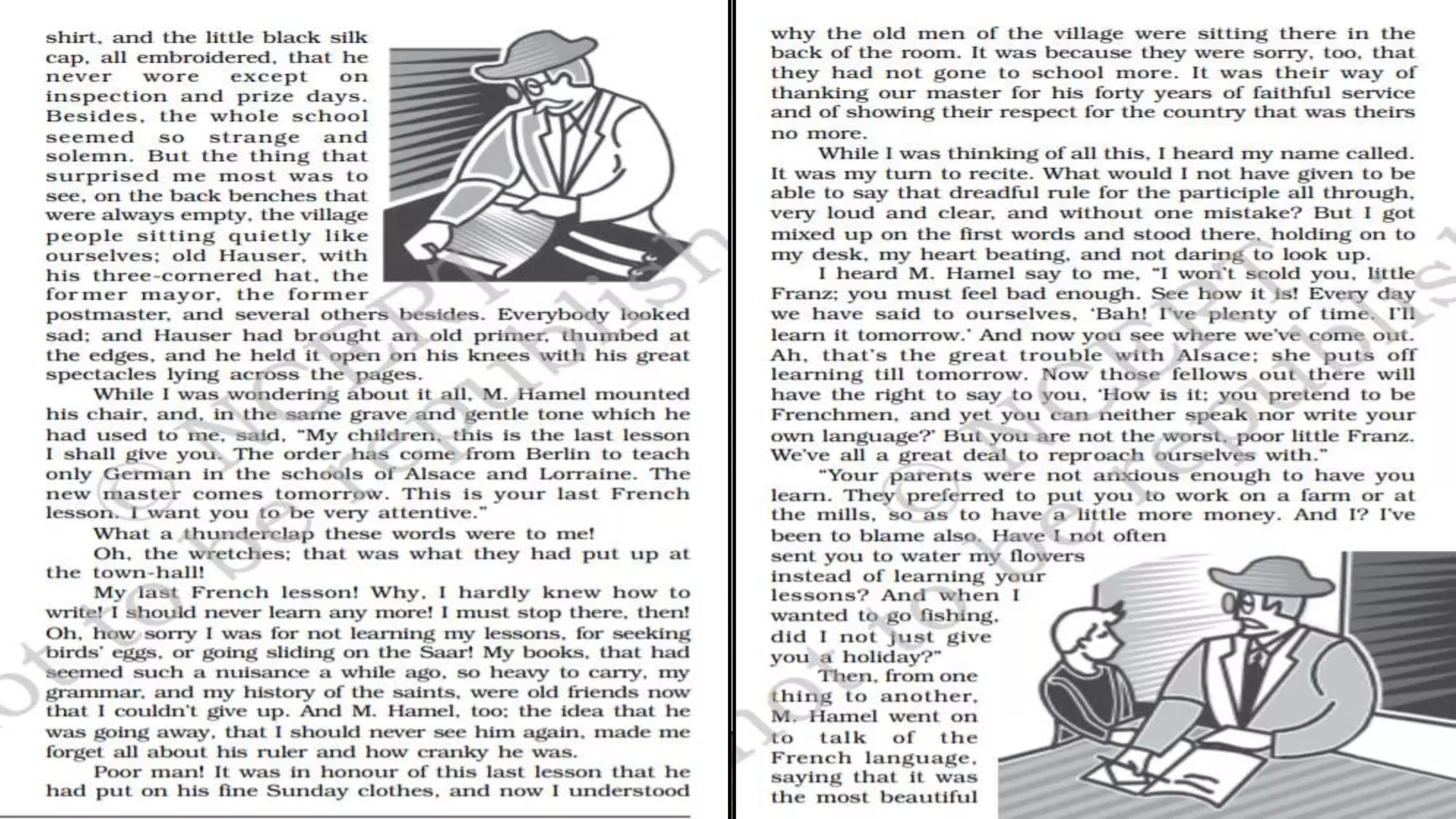 THE LAST LESSON by Alphonse Daudet (for class 12) | PPTX