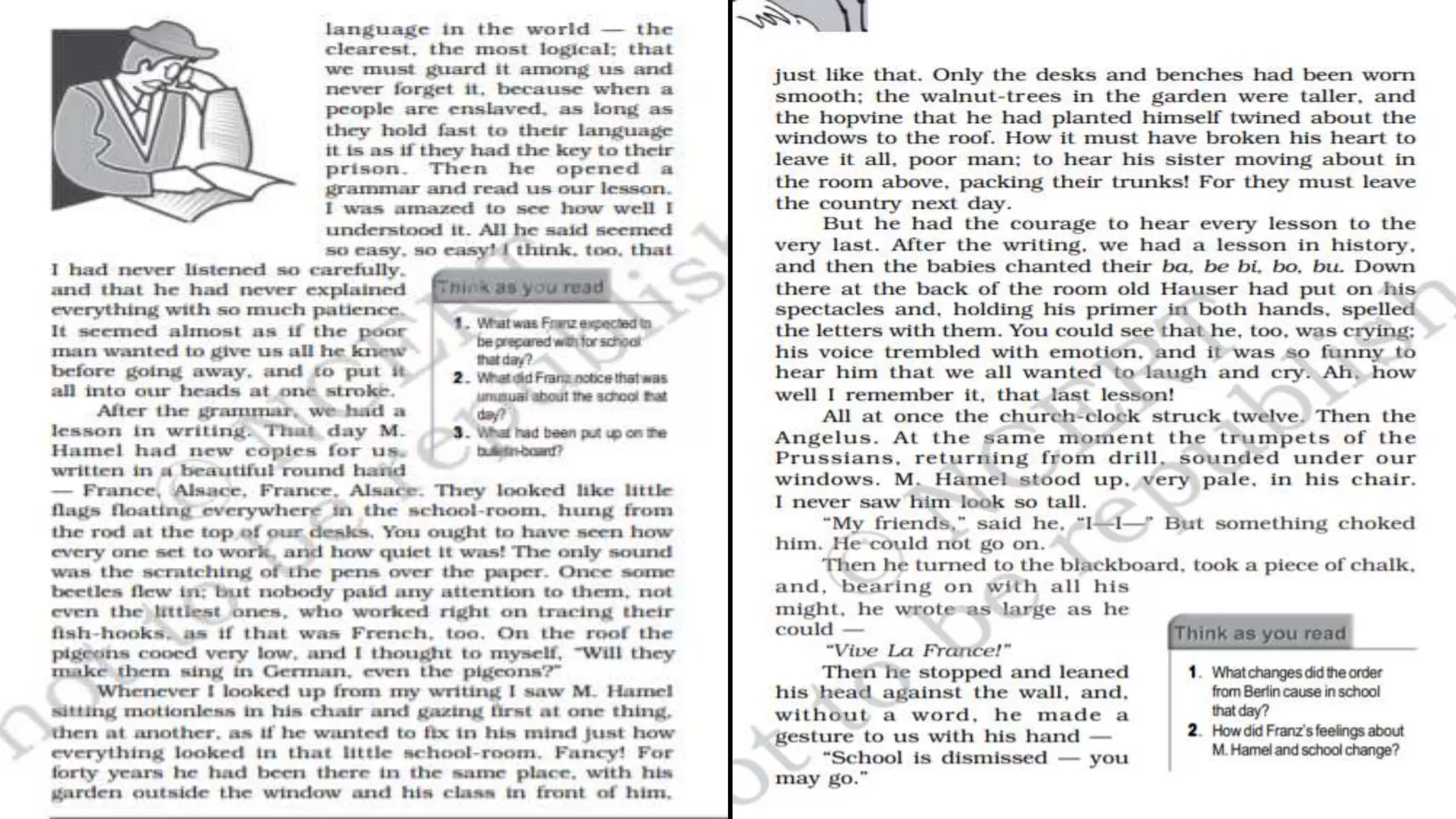 THE LAST LESSON by Alphonse Daudet (for class 12) | PPTX