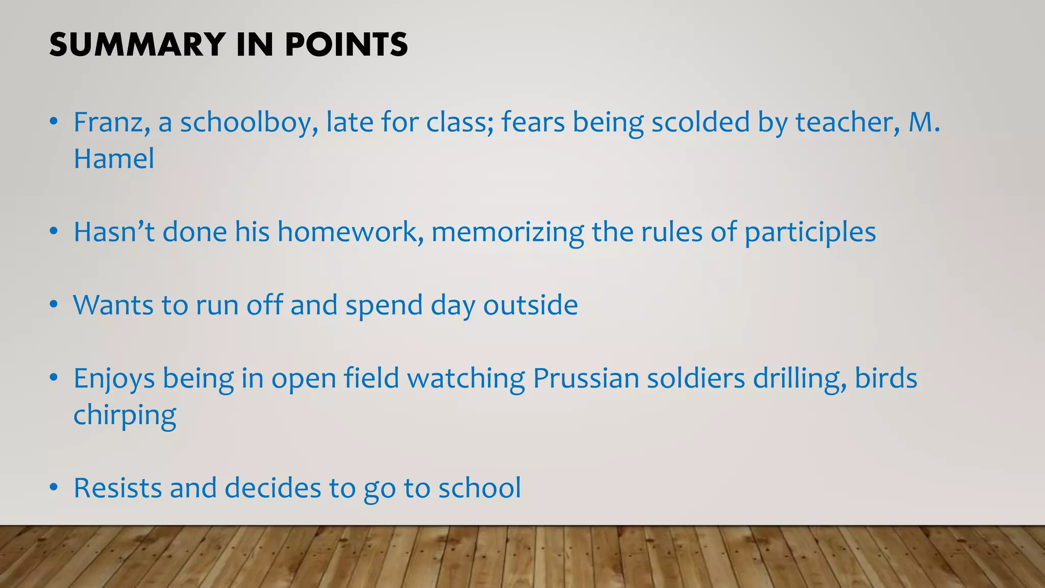 THE LAST LESSON by Alphonse Daudet (for class 12) | PPTX