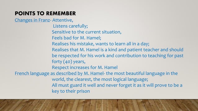 THE LAST LESSON by Alphonse Daudet (for class 12) | PPTX