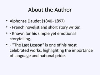 The_Last_Lesson_Custom_Design_PPT.pptx.. | PPTX