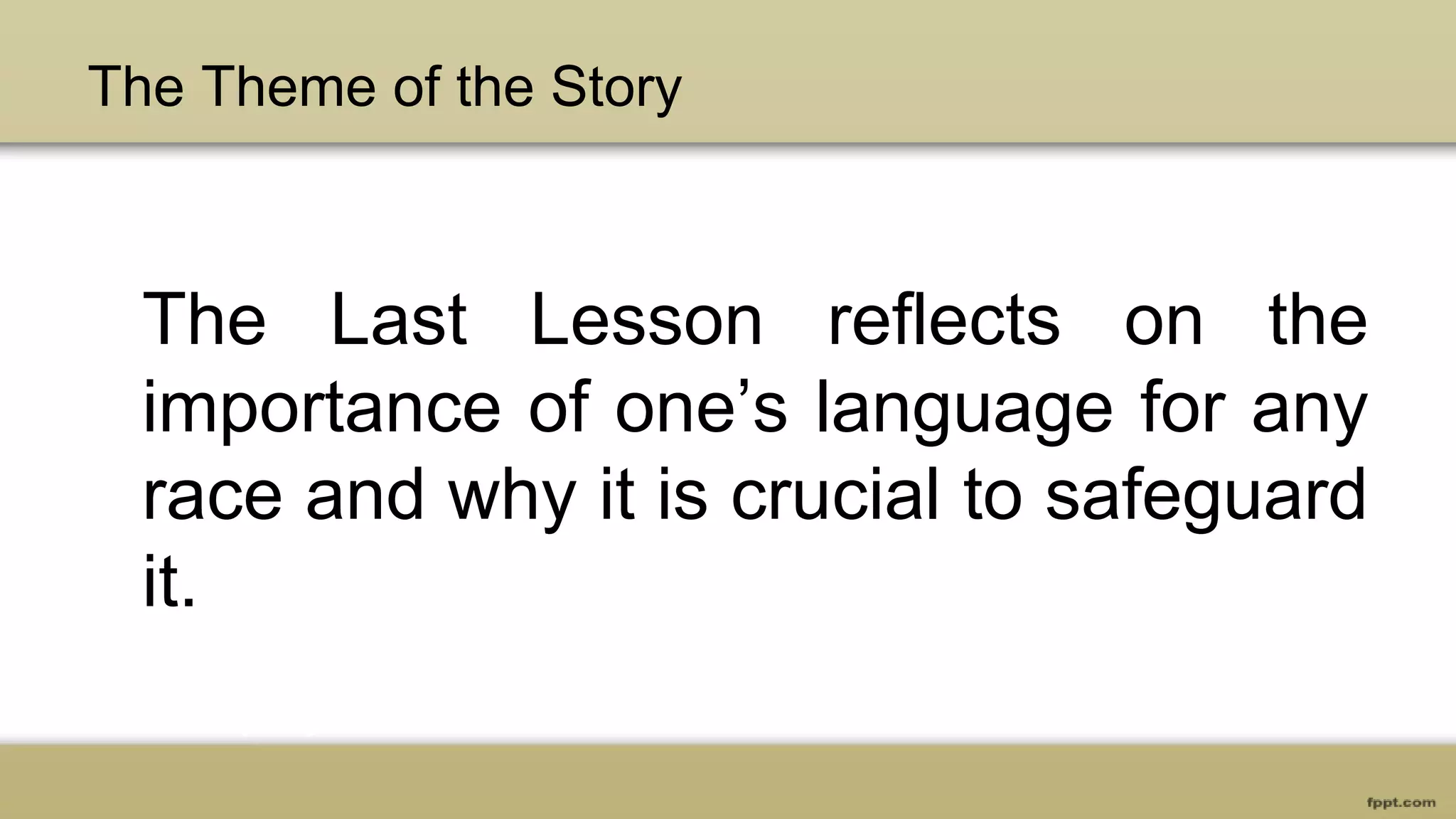The last lesson | PPSX