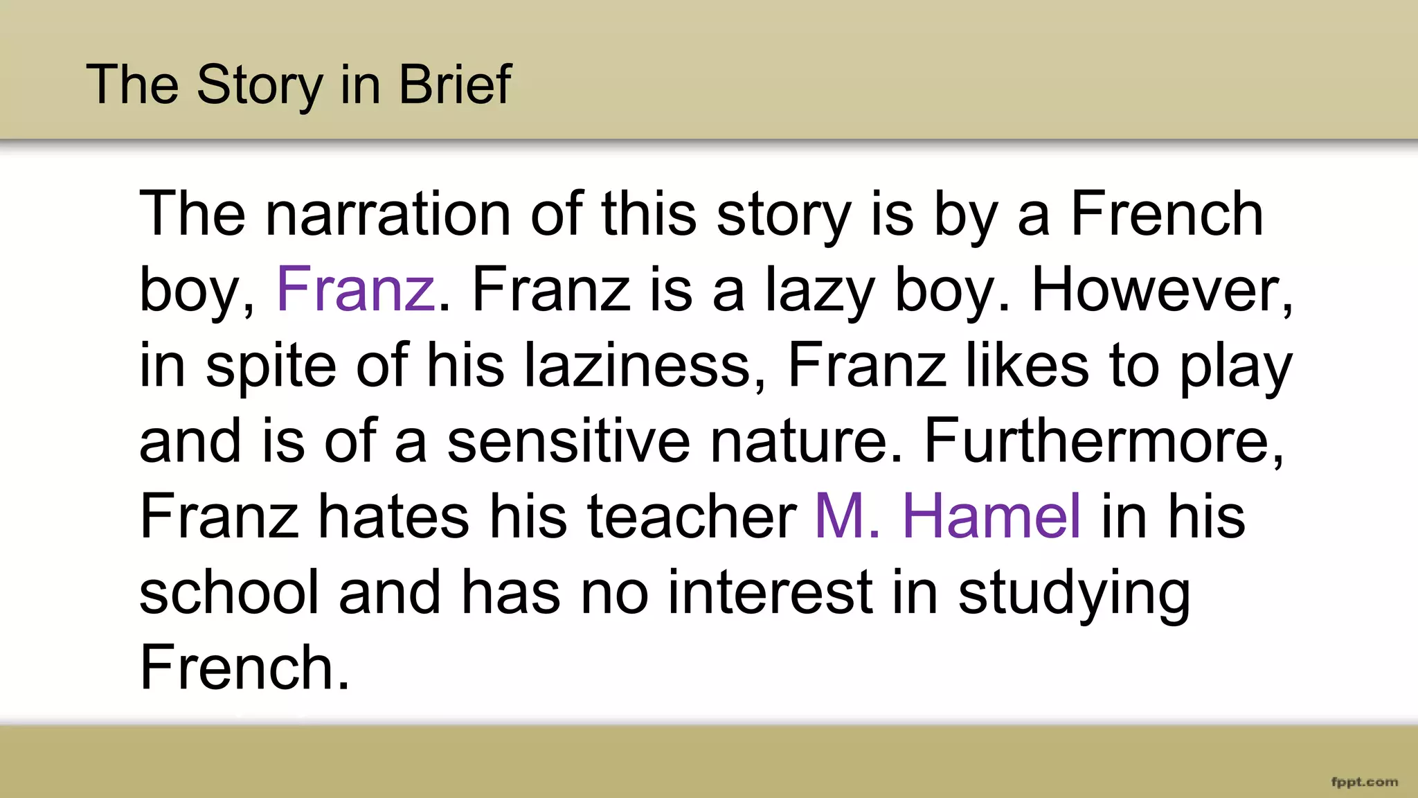 The last lesson | PPSX