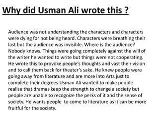 The last metaphor by Usman Ali. (Pakistan) | PPTX