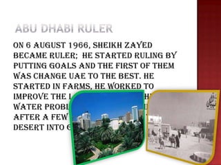 The late highnessSheikhZayed bin Sultan Al | PPTX