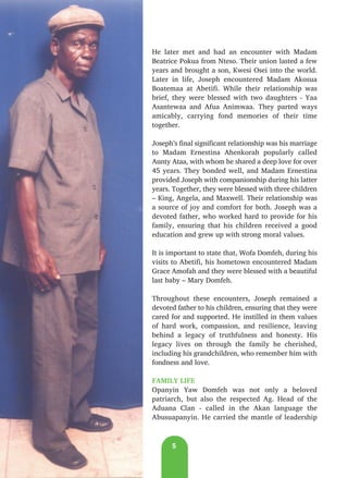 FUNERAL BROCHURE OF THE LATE JOSEPH OSEI DOMFEH | PDF