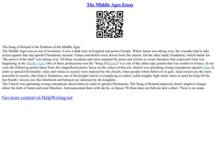 The Late Middle Ages Essay | PDF