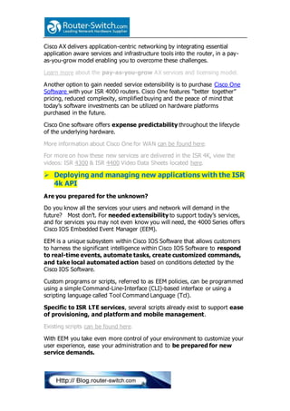 The latest isr 4000 model comparison | DOCX | Computer Networking ...