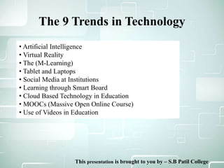 The latest trends in technology | PPTX