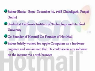 The launch of hotmail | PPT