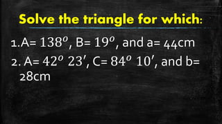 The Law of Sines | PPTX