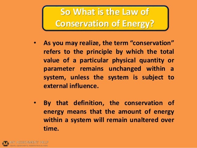 The Law of Conservation of Energy: An Overview