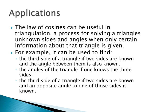 The law of cosines | PPT