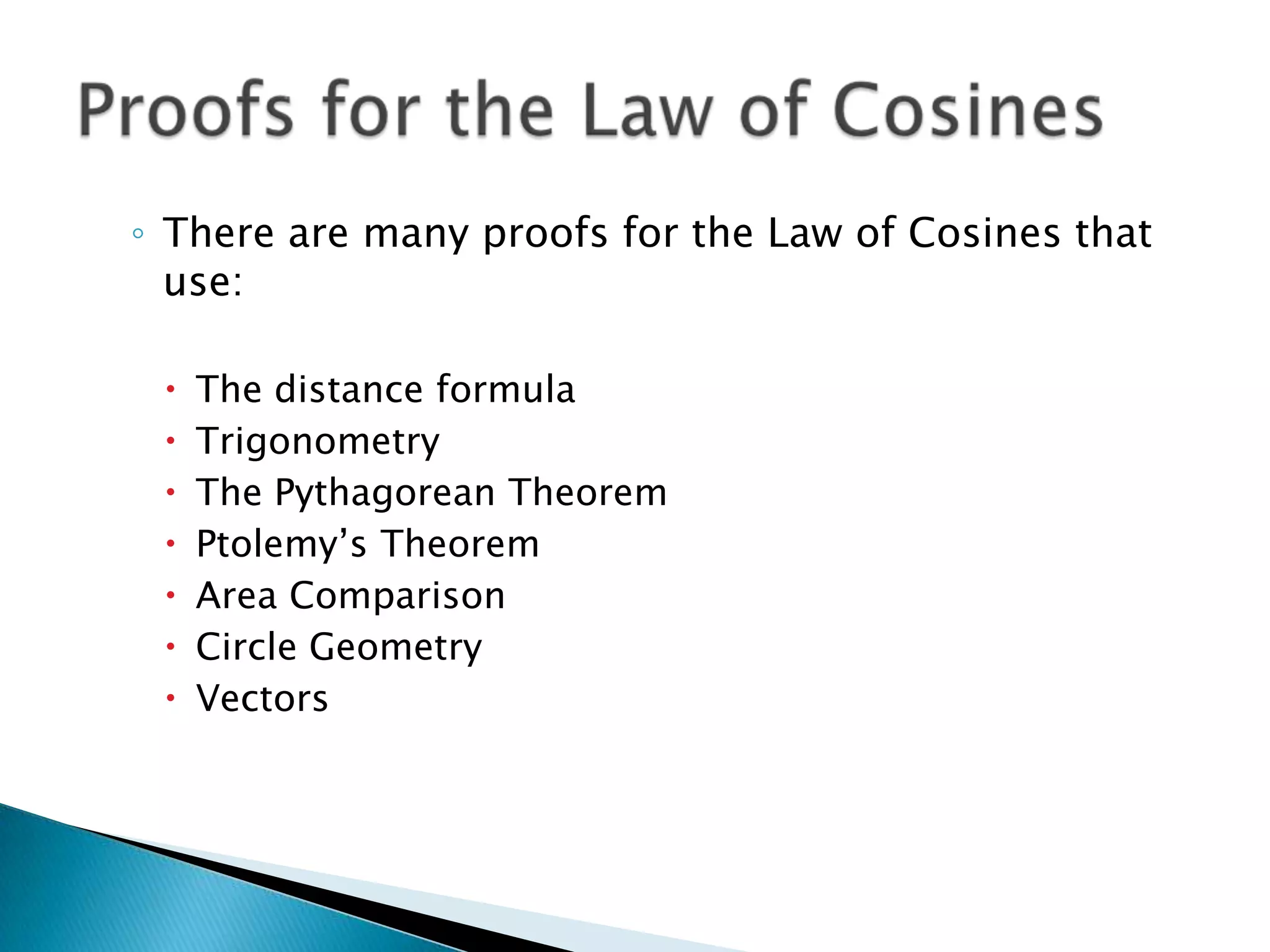 The law of cosines | PPT