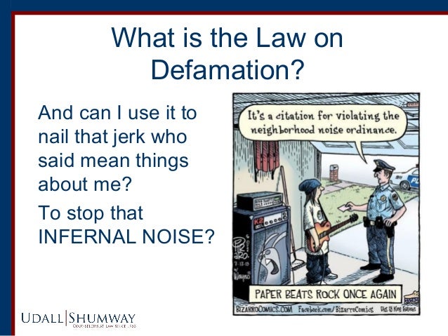 The law of defamation, asba fall 2014