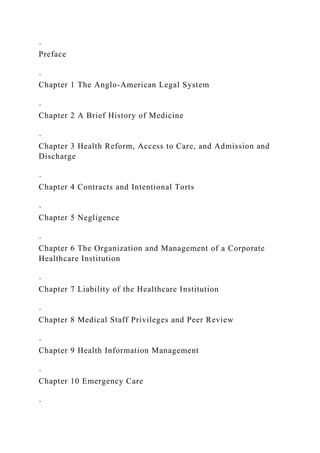 The Law of Healthcare AdministrationAuthorsShowalter,.docx | Healthcare ...