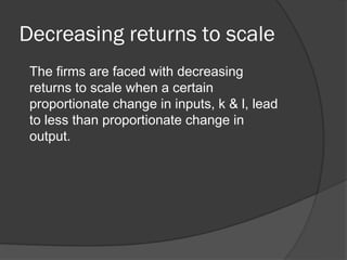 Thelaw of returns to scale | PPT | Business Accounting & Finance | Business