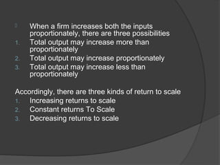 Thelaw of returns to scale | PPT