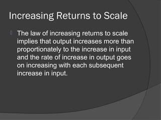 Thelaw of returns to scale | PPT