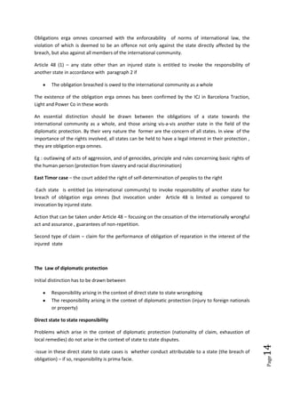 The law of state responsibility - international law | DOCX