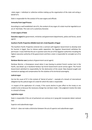 The law of state responsibility - international law | DOCX