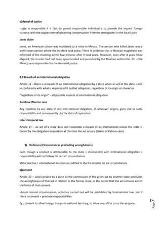 The law of state responsibility - international law | DOCX