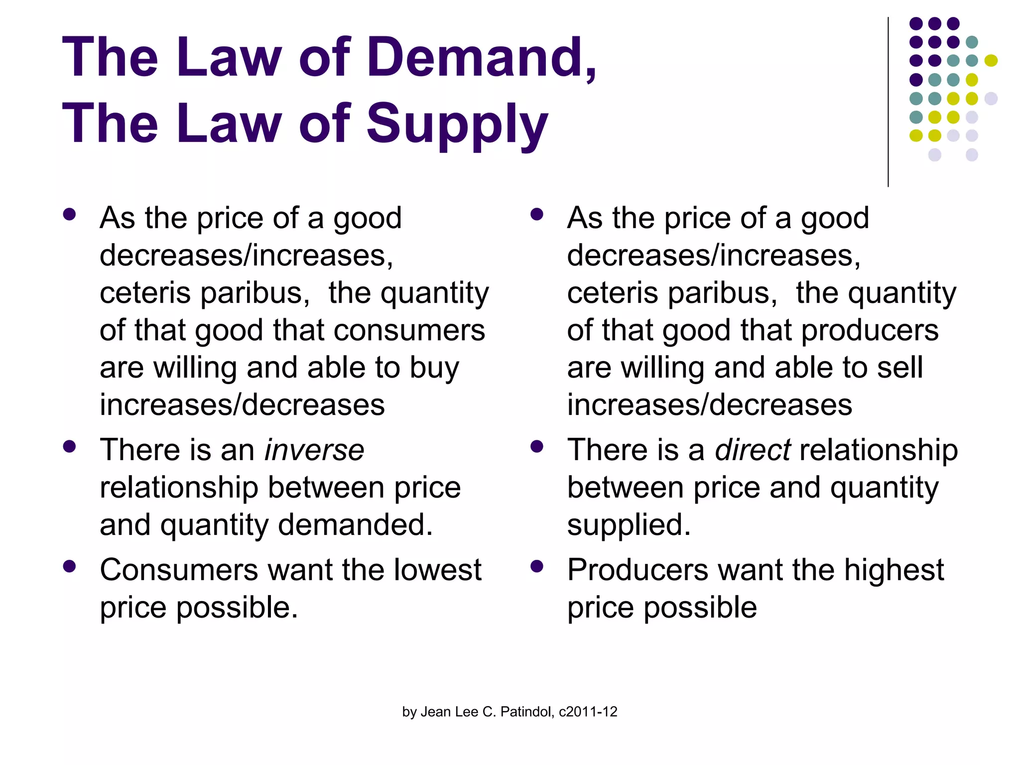 The law of supply and demand | PPT
