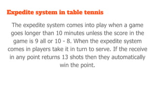 THE LAW OF TABLE TENNIS, must know about the gamepptx | PPT