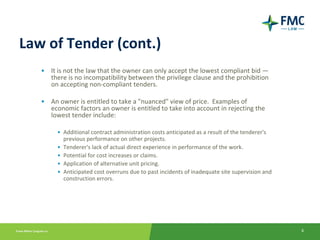 The Law of Tendering | PDF