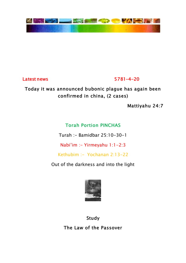 The Law of the Passover (YHWH) | PDF