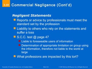 Colonial Law Group | The law of torts | PPT