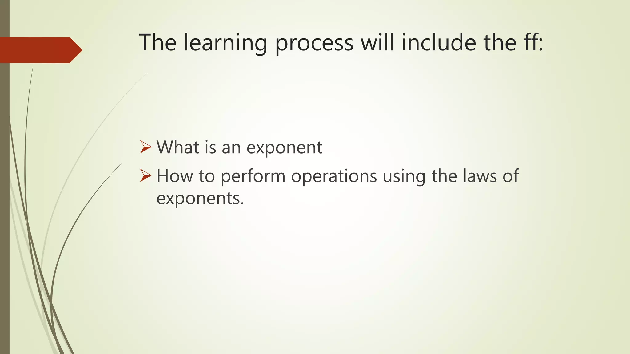 The laws of exponents | PPT