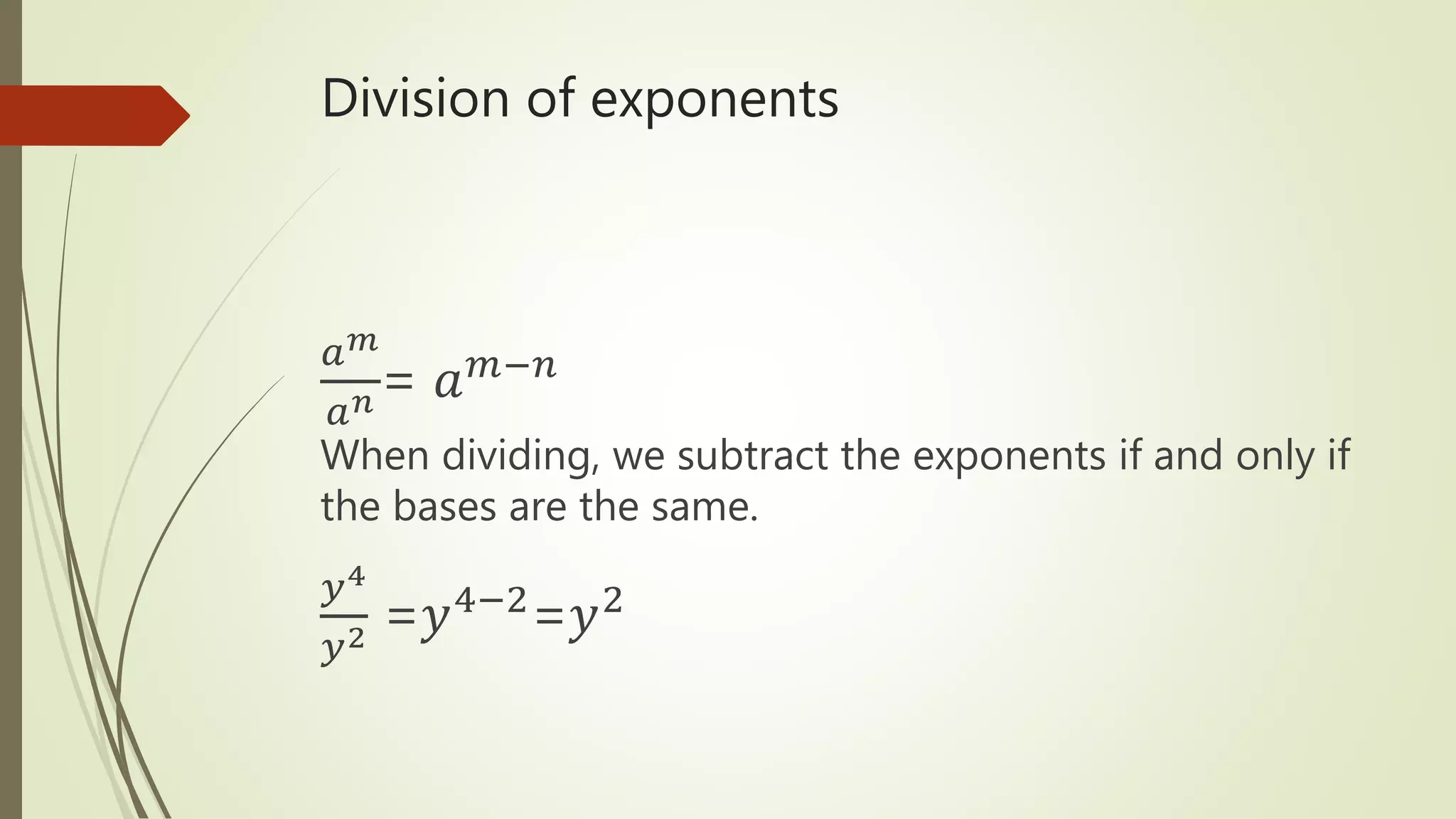 The laws of exponents | PPT