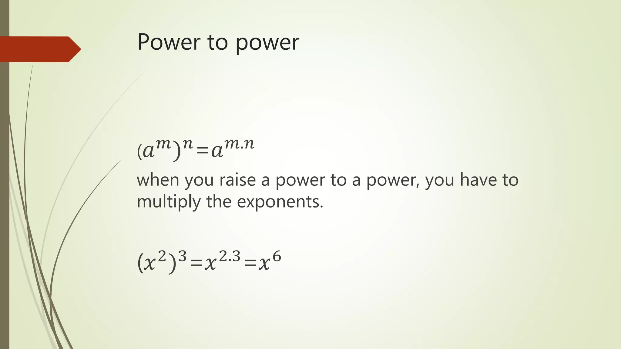 The laws of exponents | PPT