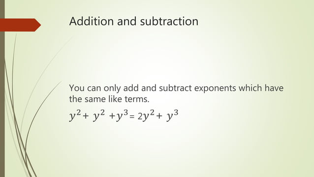 The laws of exponents | PPT