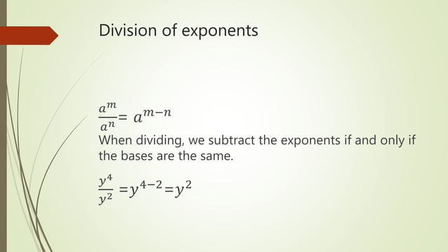 The laws of exponents | PPT