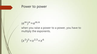 The laws of exponents | PPT