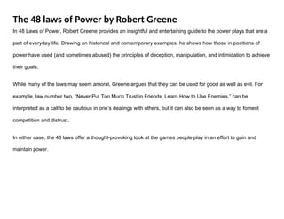 The Laws of Human Nature by Robert Greene.docx