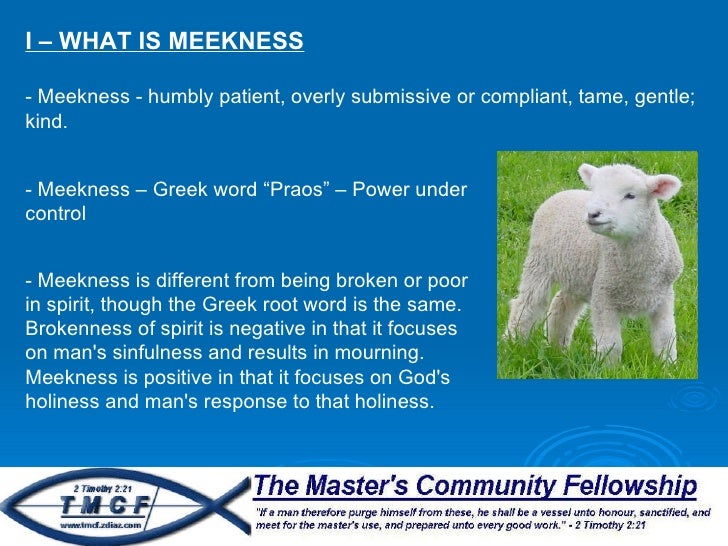 The laws of the kingdom part 4 - blessed are the meek