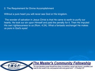 The laws of the kingdom part 7 - blessed are the pure in heart | PPT
