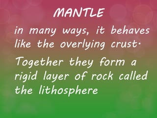 The layers of the earth | PPTX