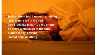 The lazy song | PPT