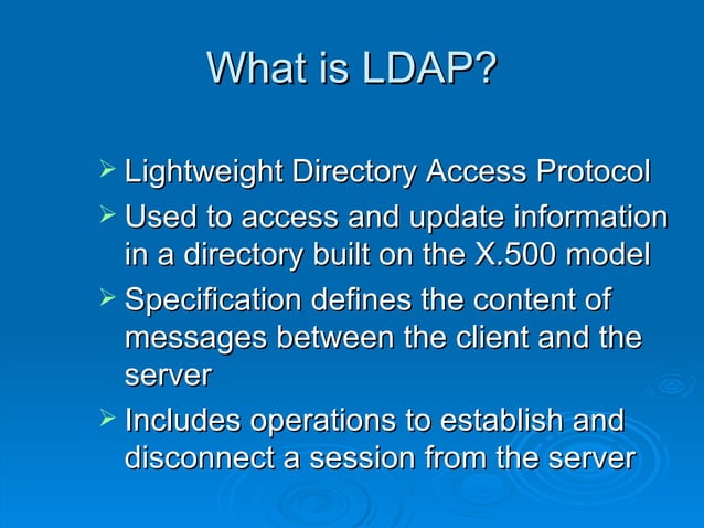 The Ldap Protocol | PPT