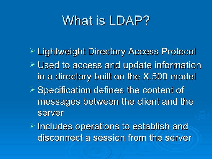 The Ldap Protocol