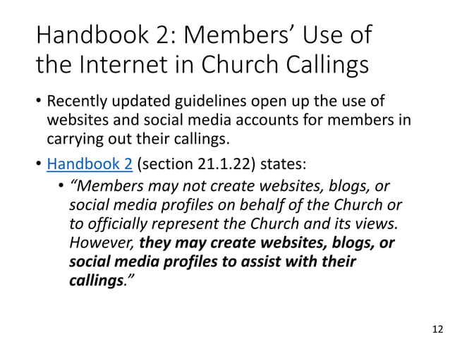 LDS Church Use of Technology | PPTX