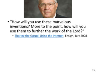 LDS Church Use of Technology | PPTX